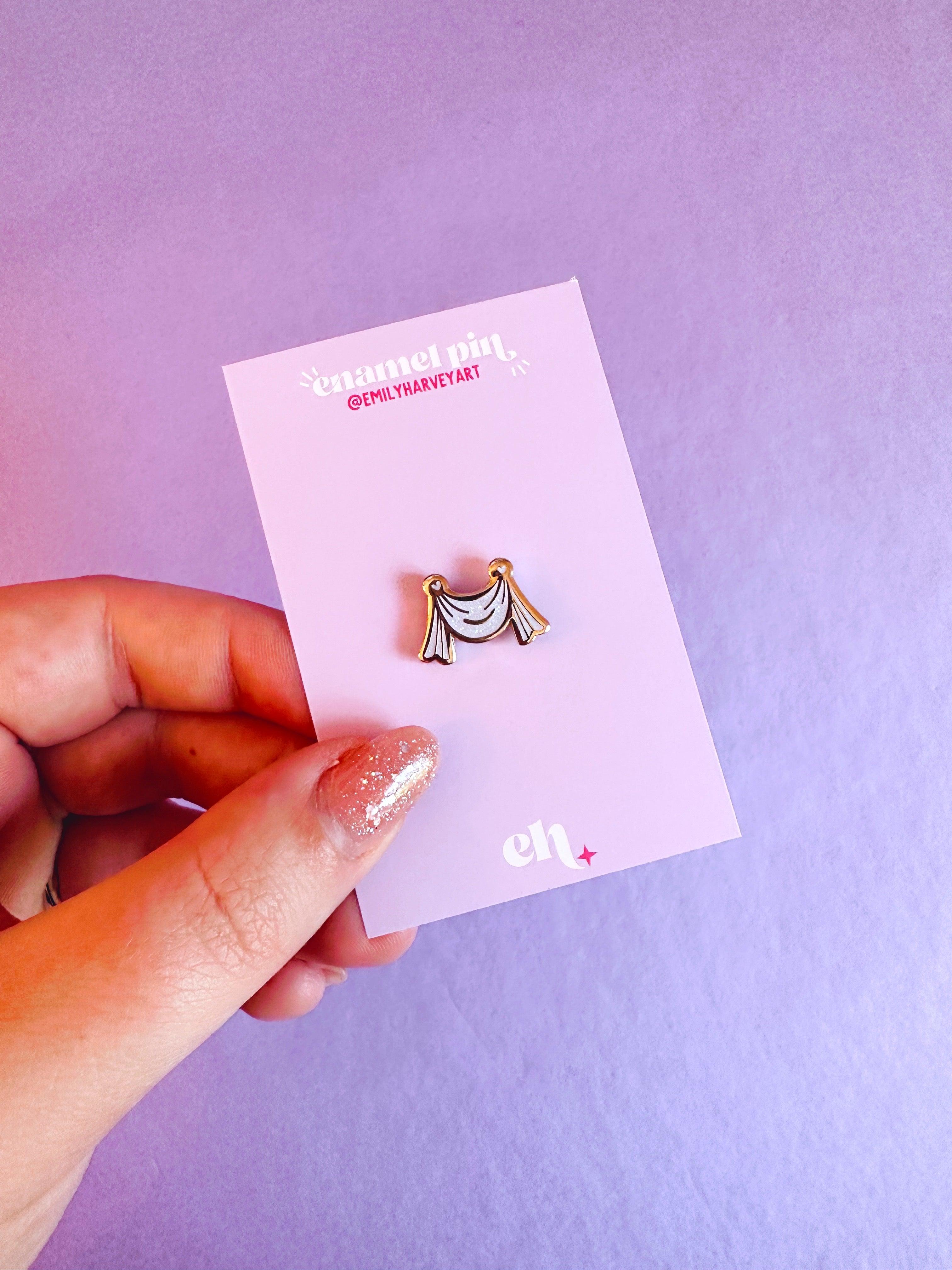 Fairytale Ribbon Mini Enamel Pin | Emily Harvey Art