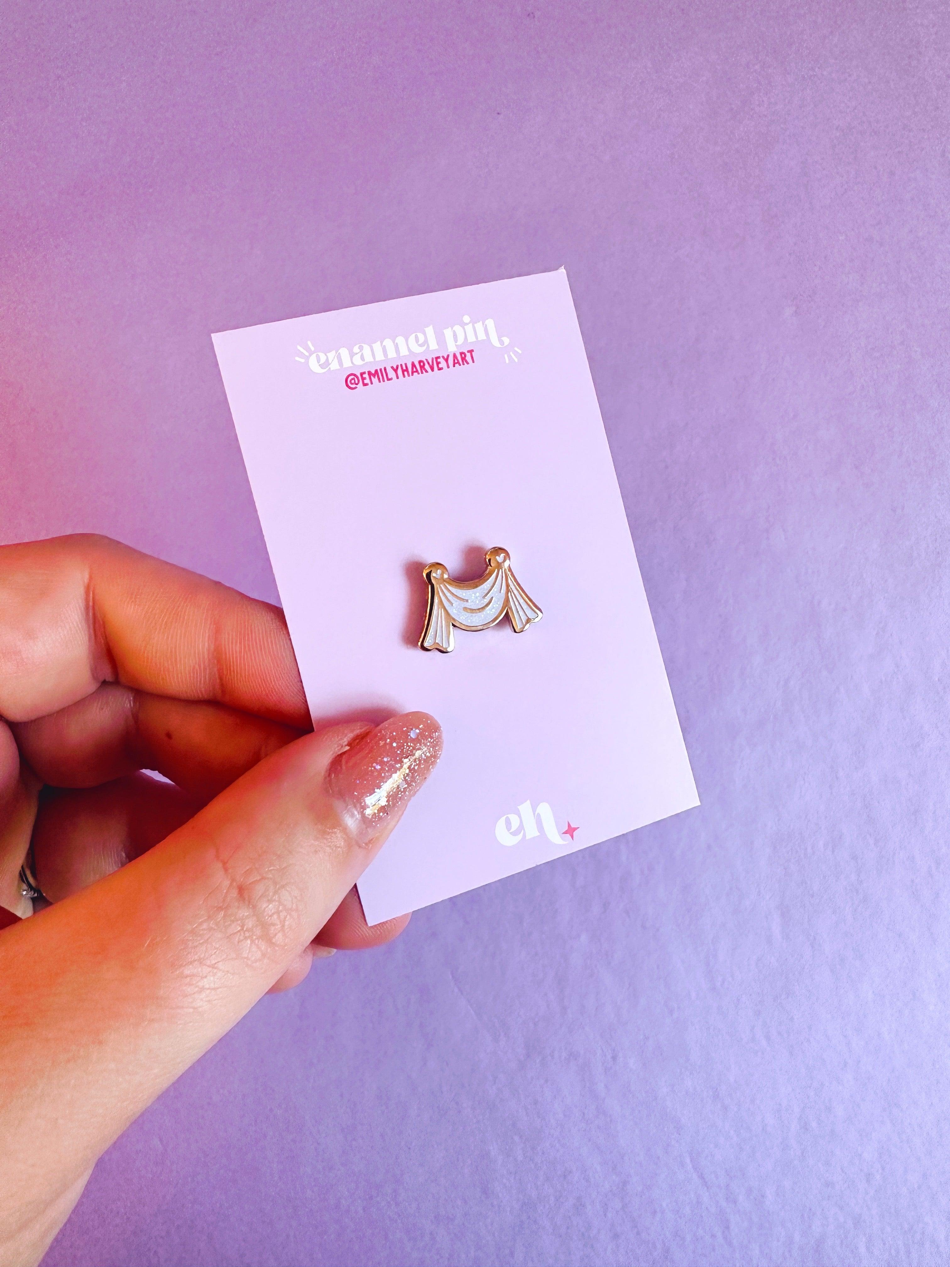 Fairytale Ribbon Mini Enamel Pin | Emily Harvey Art